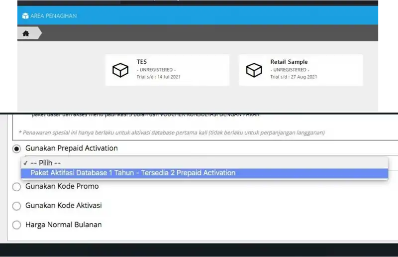 Aktivasi Database Accurate Online | Reedem Kode Prepaid